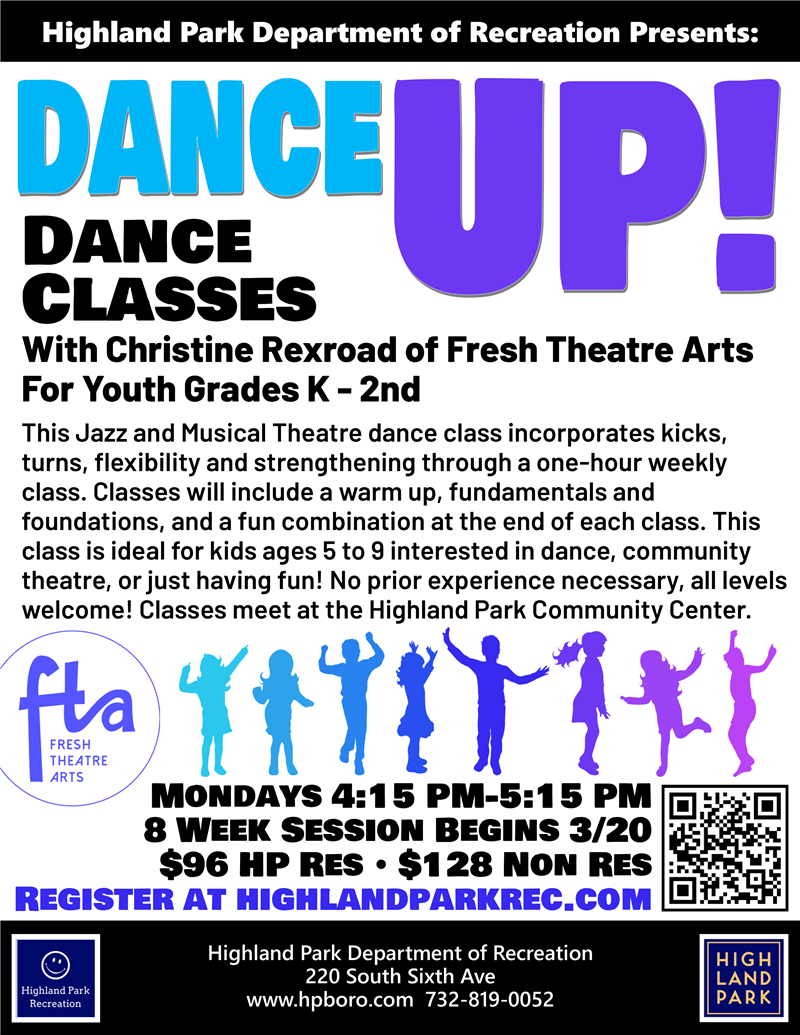 Highland Park Recreation: Dance Up! Classes (Grades K-2)